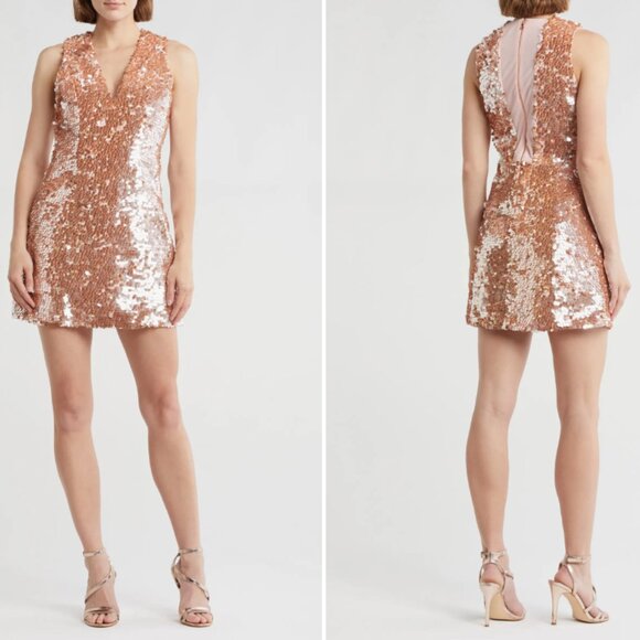 Alice + Olivia | Dresses | Alice Olivia Pacey Disc Sequin Mini Dress In ...